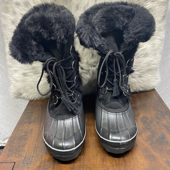 Khombu | Shoes | Khombu Womens Nordic Black Faux Fur Winter Weather ...